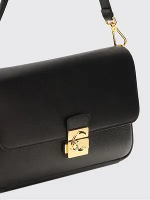COCCINELLE Shoulder Bag With Gold Tone Clasp - Black