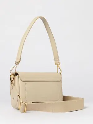 COCCINELLE Shoulder Bag With Gold Tone Clasp - Sand