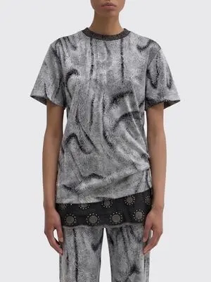 MARGHERITA MACCAPANI Viscose T-shirt With Abstract Pattern - Black