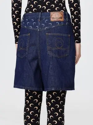 MARINE SERRE Cotton Denim Shorts