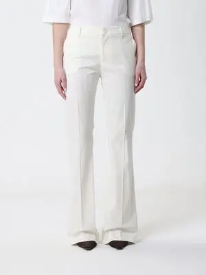 PT TORINO Flared Cotton And Silk Blend Trousers - White