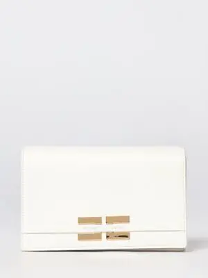 Elisabetta Franchi Grained Faux Leather Bag - White
