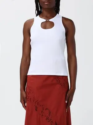TWINSET Ribbed Cotton Top White