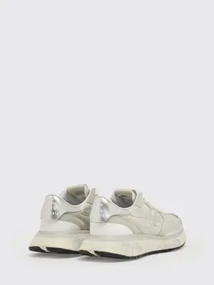 Premiata Lauryn Leather And Mesh Sneakers - Grey