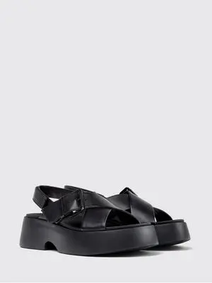 Camper Tasha Leather Platform Sandals