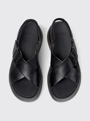 Camper Tasha Leather Platform Sandals