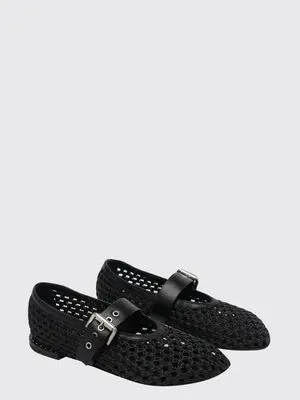 Premiata Crochet Raffia Mary Jane Flats