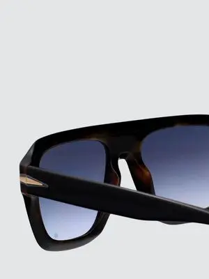 DB EYEWEAR BY DAVID BECKHAM Aviator Sunglasses In Tortoiseshell Acetate