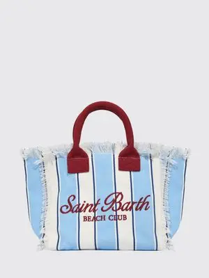 MC2 SAINT BARTH Colette Cotton Canvas Bag With Logo - Multicolor