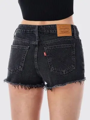 LEVI'S Cotton Denim Shorts - Black