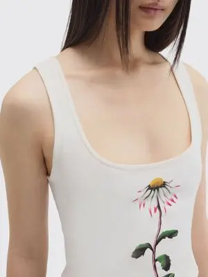 MARGHERITA MACCAPANI Daisy Floral Cotton Corset Top