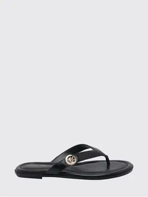 Michael Kors Erin Leather Thong Sandal Black