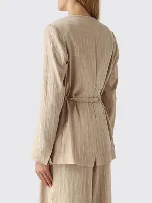 MEIMEIJ Viscose Robe Blazer With Sequins