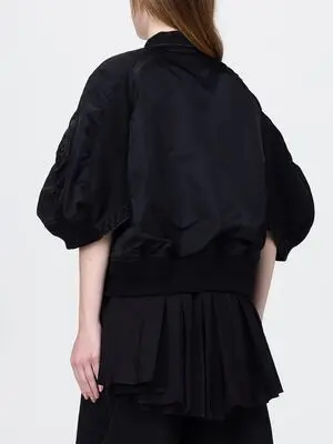 Sacai Denim And Nylon Jacket - Black