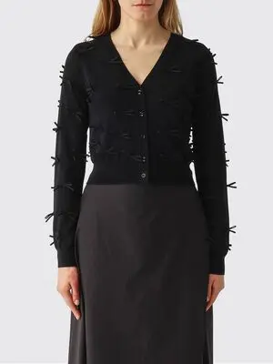 MEIMEIJ Viscose Cardigan With Bows Black