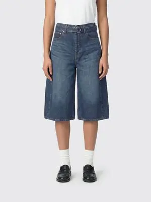 Sacai Cotton Denim Shorts - Blue
