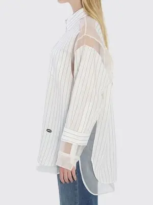 JEAN PAUL GAULTIER Striped Shirt With Sheer Paneling