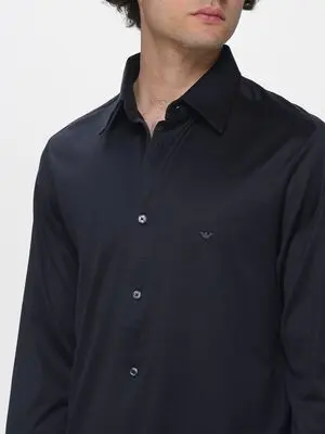 Emporio Armani Cotton Blend Shirt - Navy