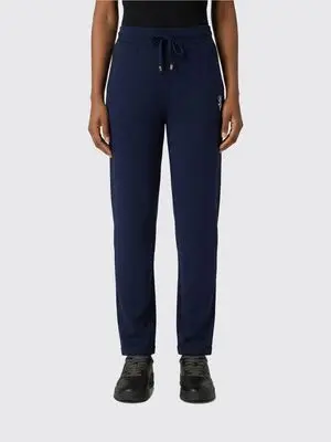 Liu Jo Modal Blend Jogging Trousers With Rhinestone Logo - Blue