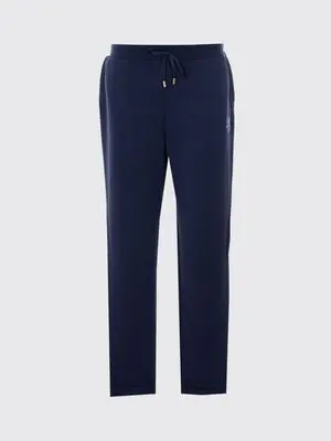 Liu Jo Modal Blend Jogging Trousers With Rhinestone Logo - Blue