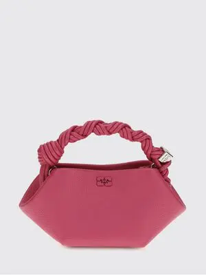 GANNI Grained Recycled Leather Blend Mini Bow Bag - Red