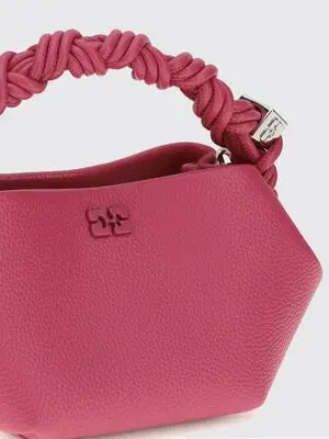 GANNI Grained Recycled Leather Blend Mini Bow Bag