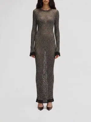 MARGHERITA MACCAPANI Sara Long Dress In Cotton Blend Knit