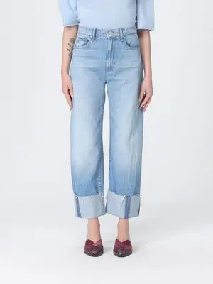 MOTHER Cotton Cropped Fit Jeans - Denim