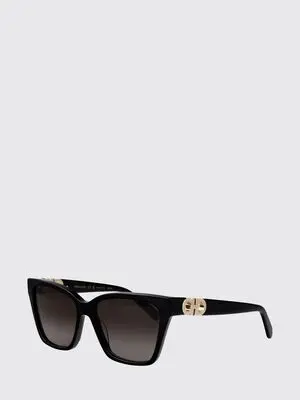 FERRAGAMO Rectangular Cat-eye Sunglasses In Acetate With Gancini Logo - Black