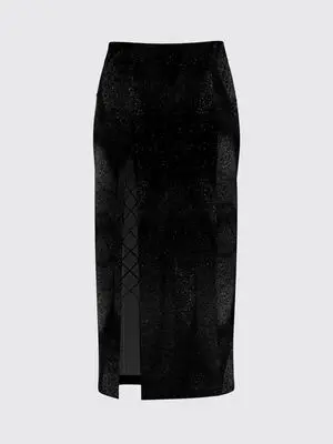 MARGHERITA MACCAPANI Glitter Cotton Blend Pencil Skirt