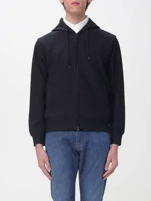 Emporio Armani Cotton Blend Hoodie - Blue