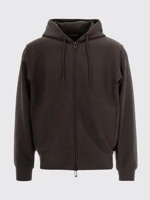 Emporio Armani Cotton Blend Hoodie - Grey