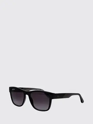 Lacoste Aviator Sunglasses In Acetate With Tone-on-tone Monogram - Black