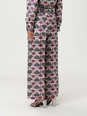 Max Mara Printed Wide Leg Trousers - Violet