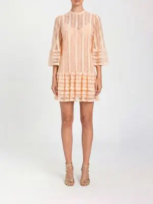 TWINSET Lace Mini Dress - Peach