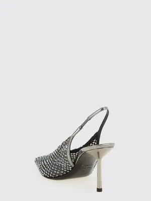 LE SILLA Gilda Mesh Nylon Slingbacks With Rhinestones