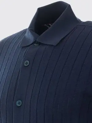 Brunello Cucinelli Knitted Polo Shirt - Blue