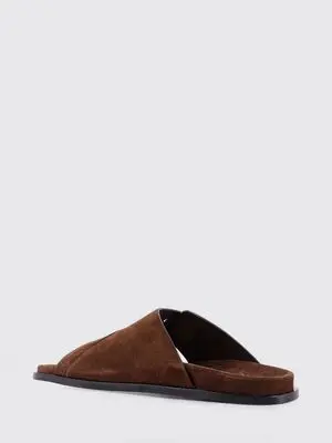 ALOHAS Suede Double Buckle Mule Sandals