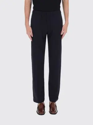 LARDINI Virgin Wool Slim Fit Trousers - Blue