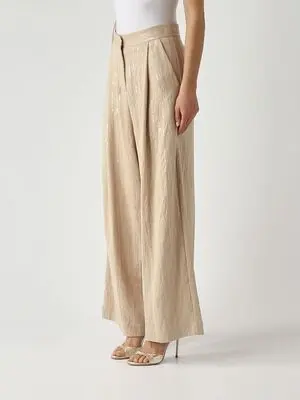 MEIMEIJ Meimei Viscose Blend Wide-leg Trousers With Sequins