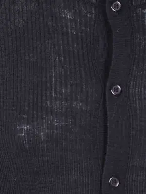 Y’s Ribbed High Neck Button-up Jumper