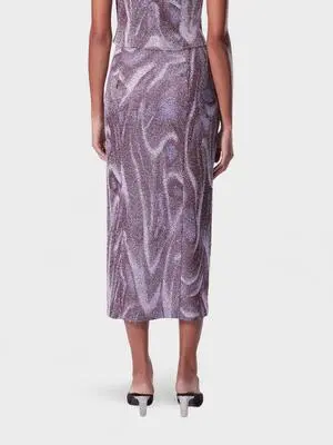 MARGHERITA MACCAPANI Glitter Abstract Pattern Pencil Skirt