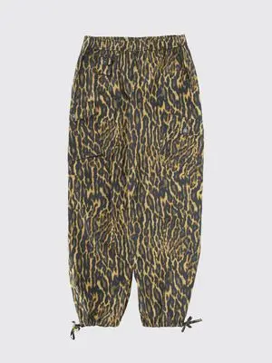 GANNI Animal Print Cotton Trousers