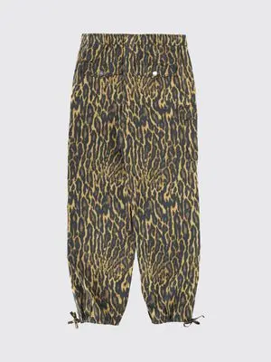 GANNI Animal Print Cotton Trousers
