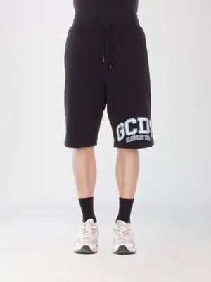 Gcds Cotton Jogging Shorts With Logo - Black