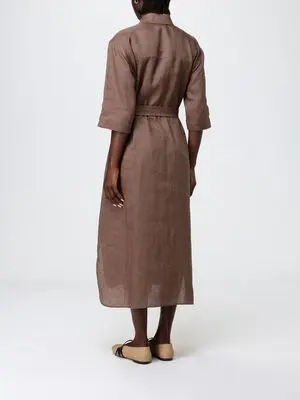 Max Mara Midi Linen Chemisier Dress