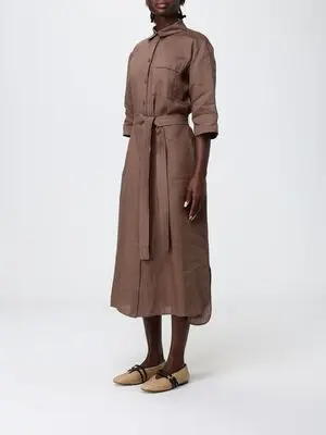 Max Mara Midi Linen Chemisier Dress