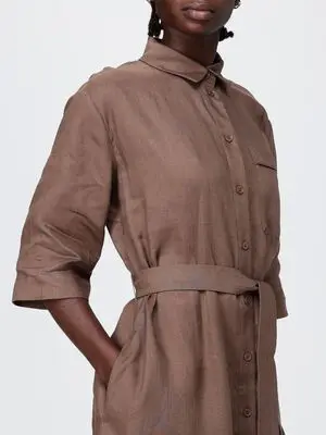 Max Mara Midi Linen Chemisier Dress