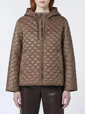 Max Mara Hooded Quilted Jacket - Brown