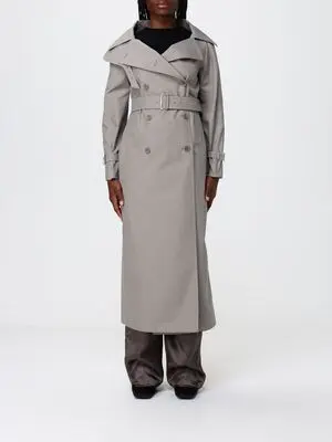 Max Mara Double-breasted Cotton Trench Coat - Grey